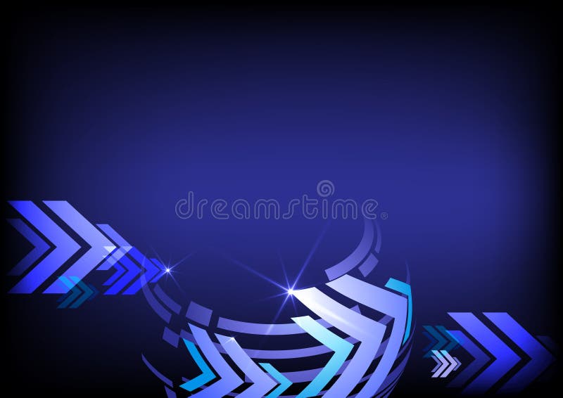 Arrow Blue Background with Place for Your Text. Stock Illustration ...