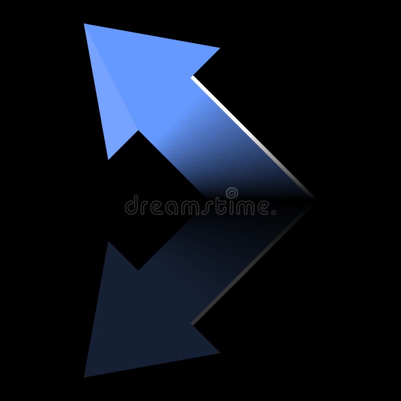 Arrow Blue Symbols on a Black Background,business Design, Vector ...