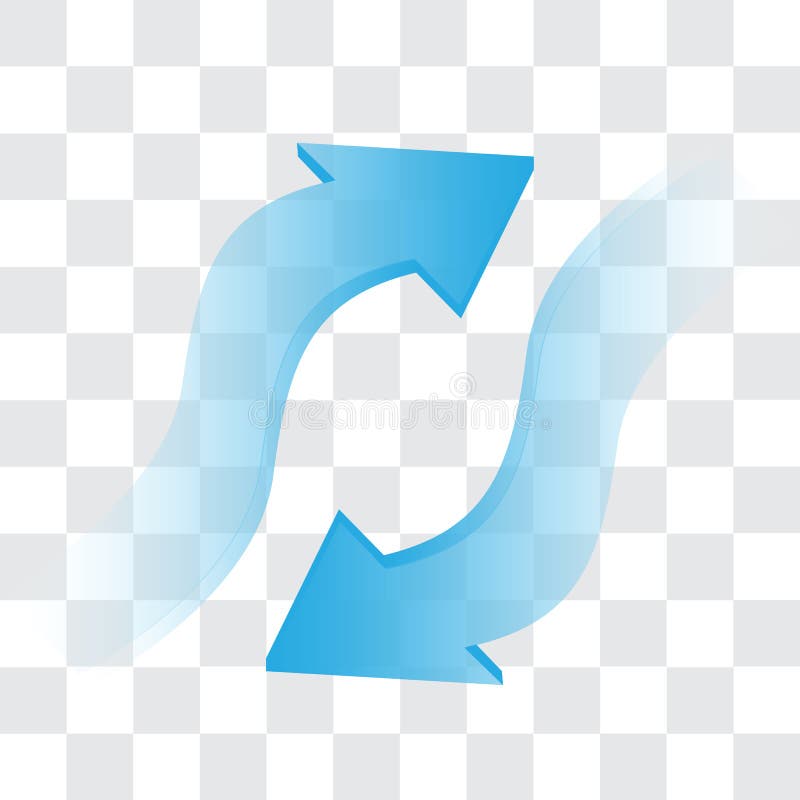 Arrow Blue Wave 3D on Grey Checkered Background Vector Stock Vector ...