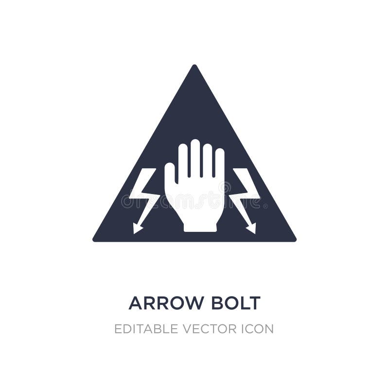 Arrow Bolt Signal of Electrical Shock Risk in Triangular Outline Vector ...