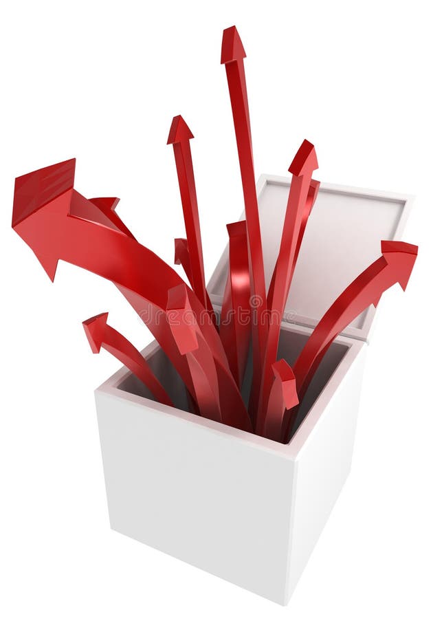 Arrow Box stock illustration. Illustration of bundle, distribute - 5123349
