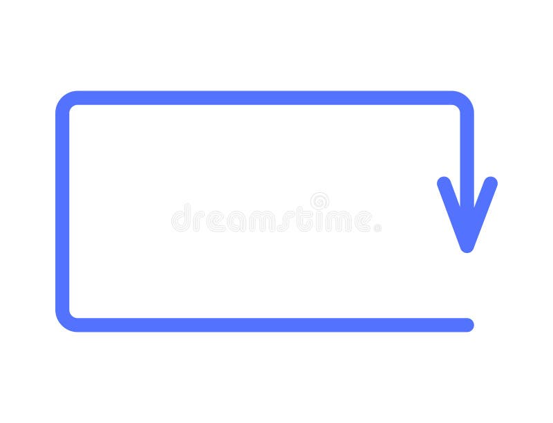 Arrow Box Downward Path Icon Stock Vector - Illustration of path ...