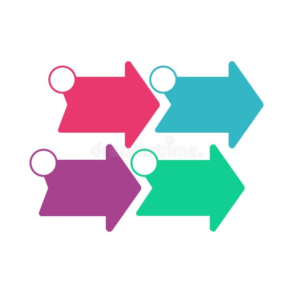 Arrow Box Navigation Flowchart Icon Stock Vector - Illustration of ...