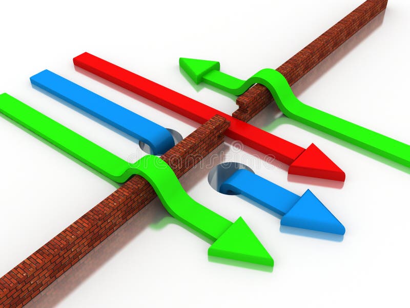 Break wall stock illustration. Illustration of concrete - 8101102