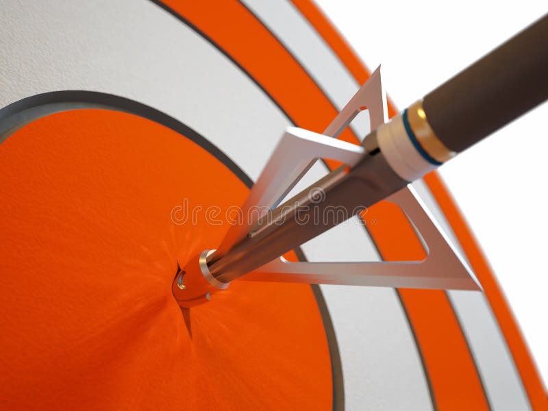 Arrow breaking target stock illustration. Illustration of inspiration ...