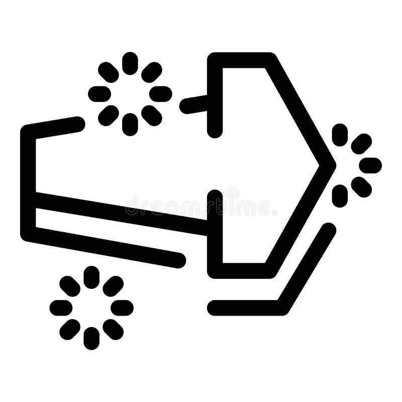 Arrow Breaking through Wall Leaving Particles Behind Stock Vector ...