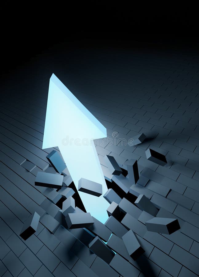 Arrow Breakthrough stock illustration. Illustration of sign - 13889925
