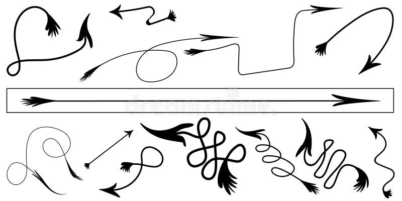 Arrow Brush Vector for Use in Any Direction Stock Illustration ...