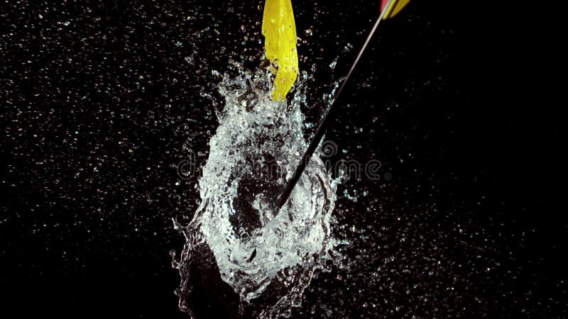 Arrow Bursting a Water Balloon Stock Video - Video of explode, piercing ...