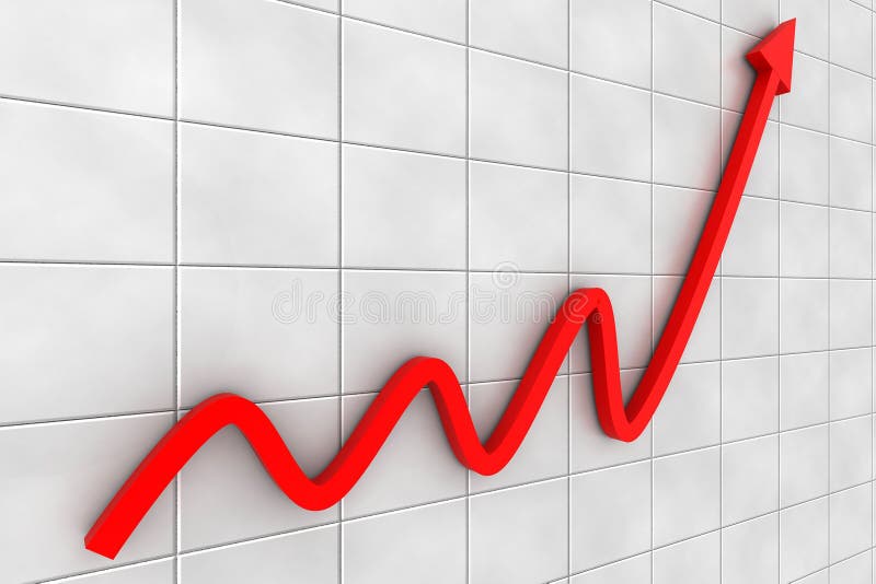 Financial bar graph chart stock illustration. Illustration of financial ...