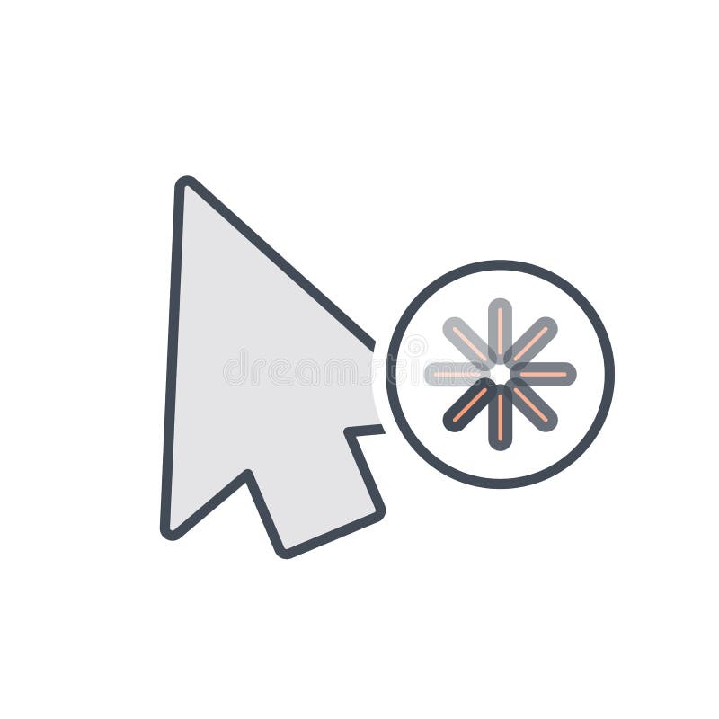 Arrow Busy Cursor Mouse Pointer Icon Stock Vector - Illustration of ...
