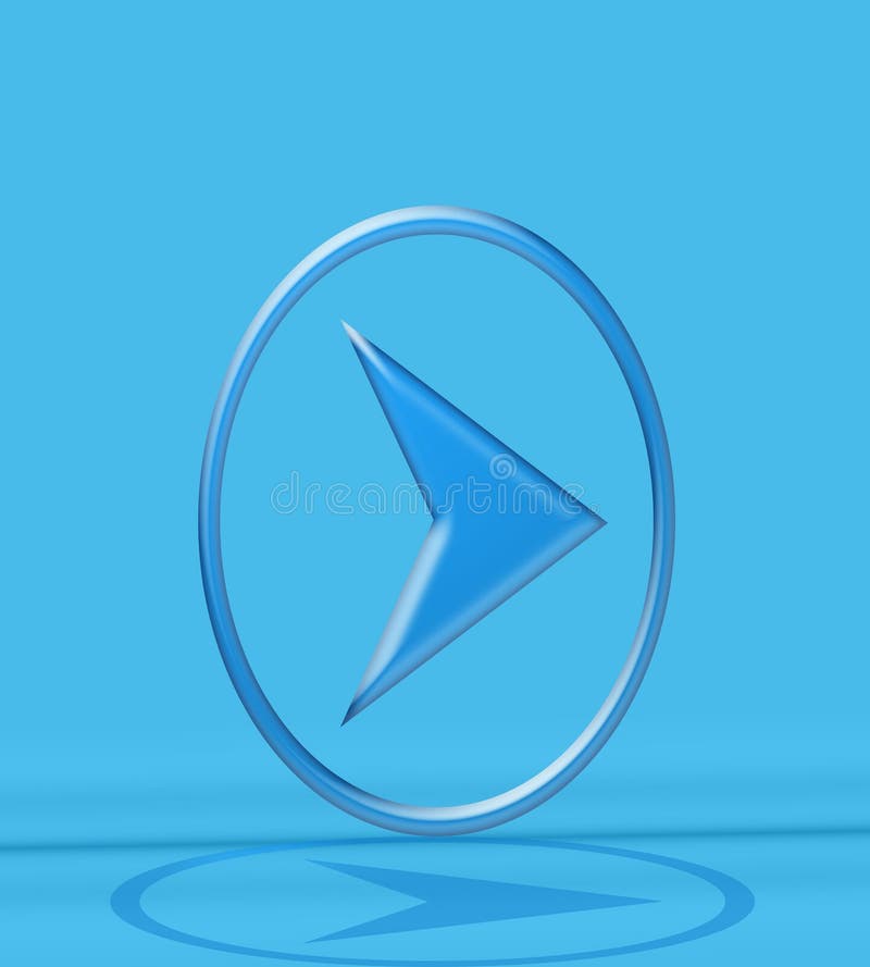 Arrow Button Blue stock illustration. Illustration of blue - 5531231