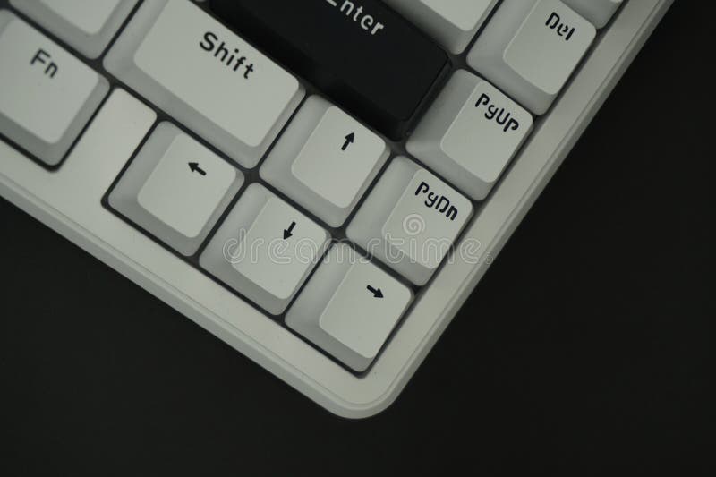 Arrow Keys on a Mechanical Keyboard with a Monochrome (black and White ...