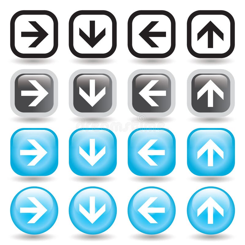 570+ Arrow button set Free Stock Photos - StockFreeImages