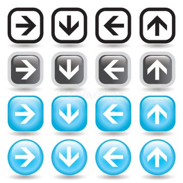 Arrow Button Set stock vector. Illustration of interface - 6177185