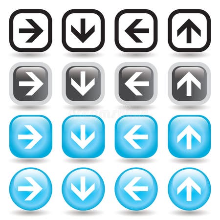 Arrow Button Set stock vector. Illustration of interface - 6177185