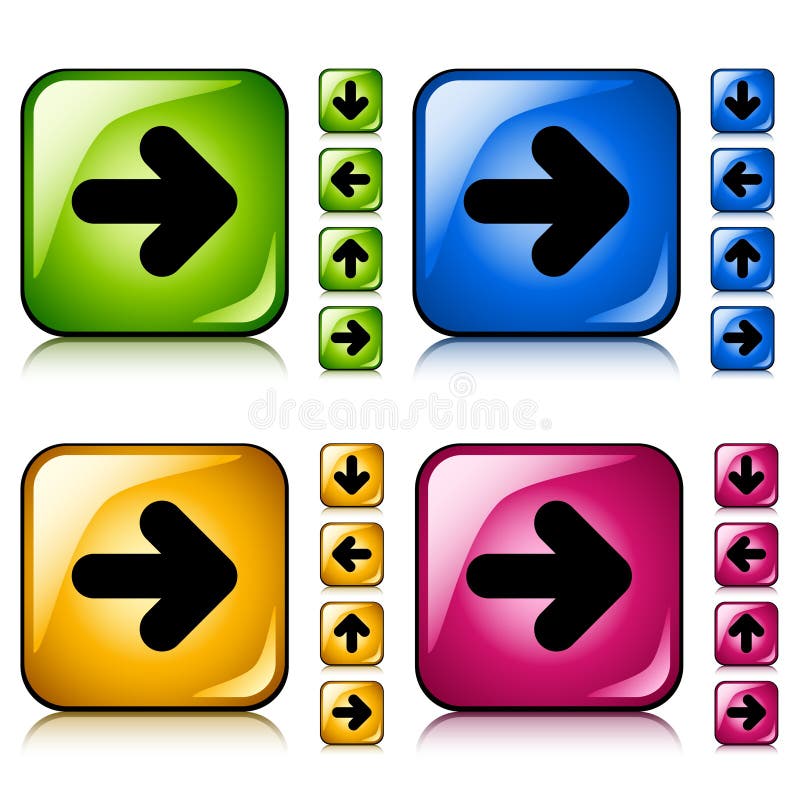 Square icon arrow up stock vector. Illustration of button - 10938212