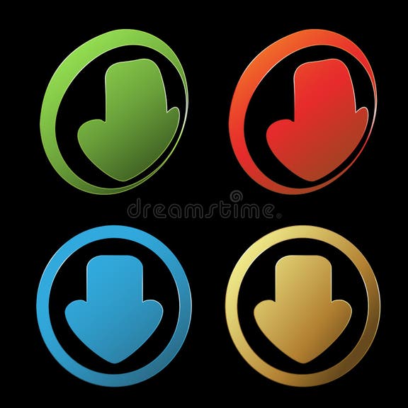 Arrow buttons stock vector. Illustration of icon, bright - 22745058