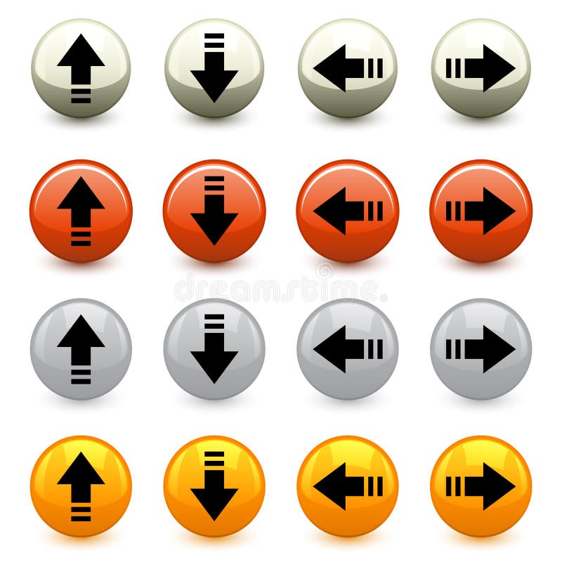 Arrow buttons stock vector. Illustration of previous - 24645256