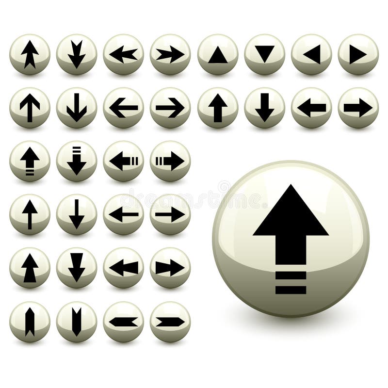 Arrow buttons stock vector. Illustration of plastic, idea - 22514651