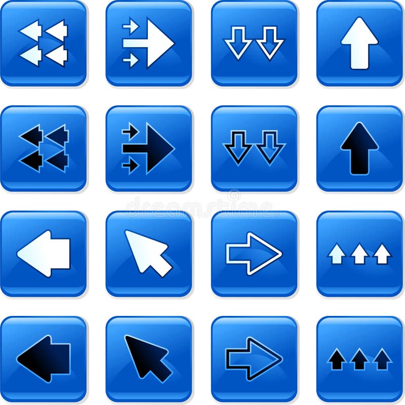 Web icons: dark blue 1 stock vector. Illustration of link - 680256