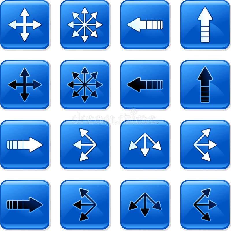 Arrow buttons stock illustration. Illustration of square - 4000927