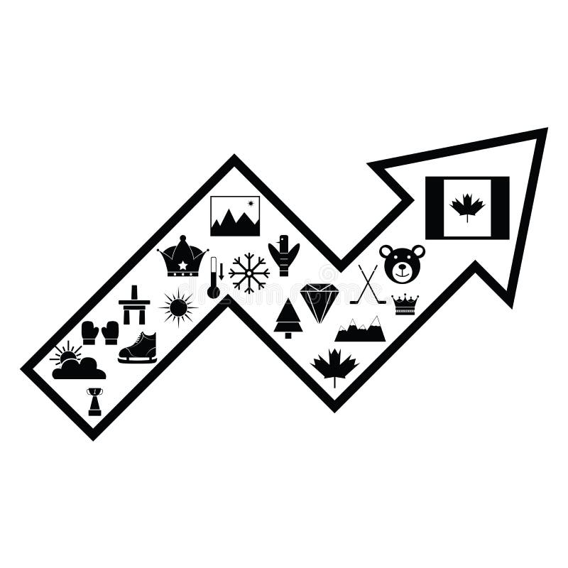 Arrow canada concept stock vector. Illustration of hockey - 140779010