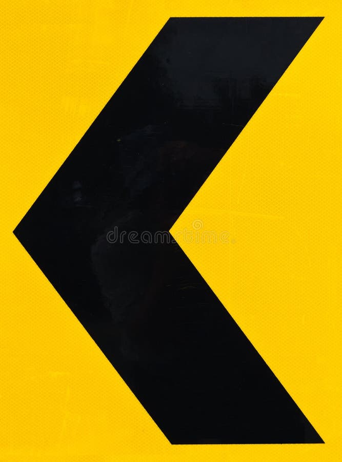 Arrow Caution Sign stock photo. Image of trafficsign - 27041156