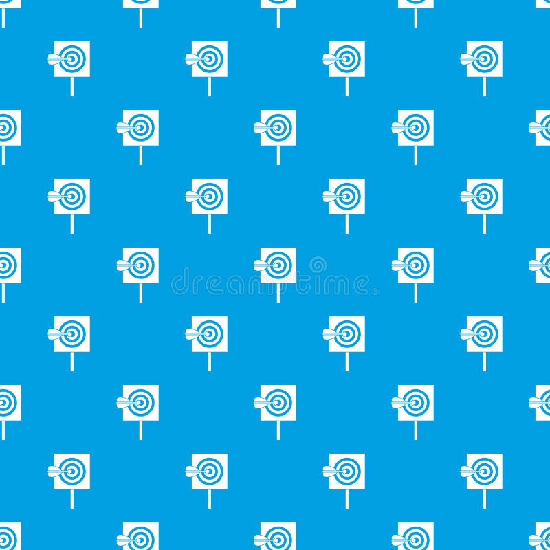 Arrow in the Center of Target Pattern Seamless Blue Stock Vector ...