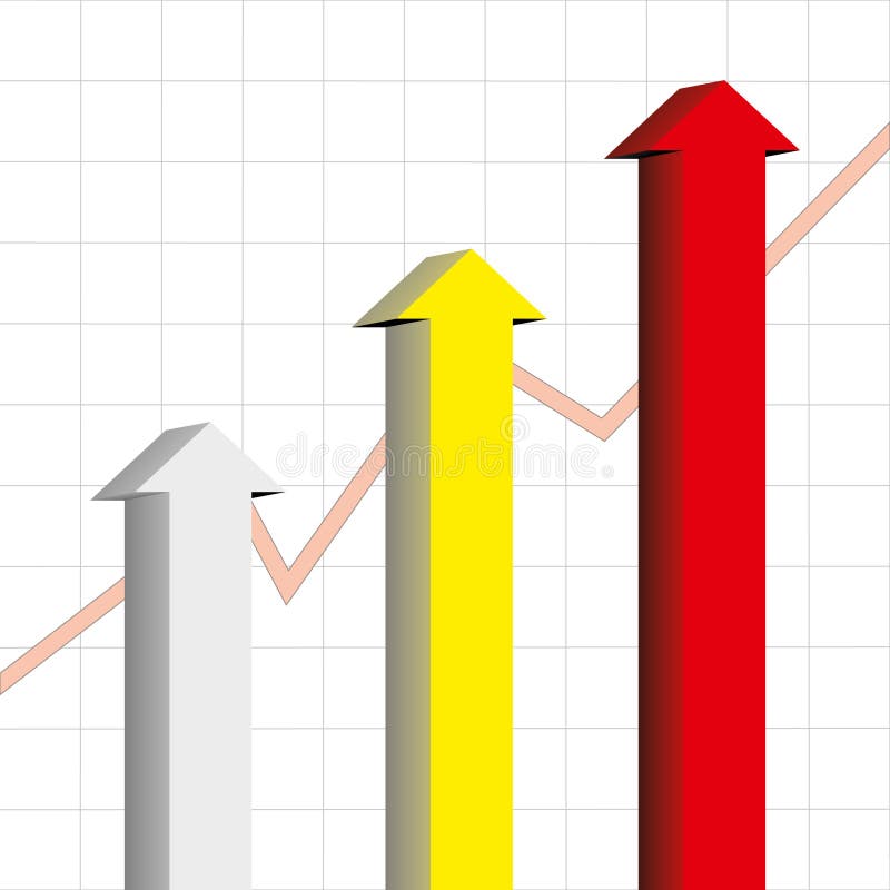 Red Arrow Chart stock vector. Illustration of company - 2737437