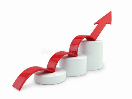 Arrow on chart stock illustration. Illustration of rich - 27846148