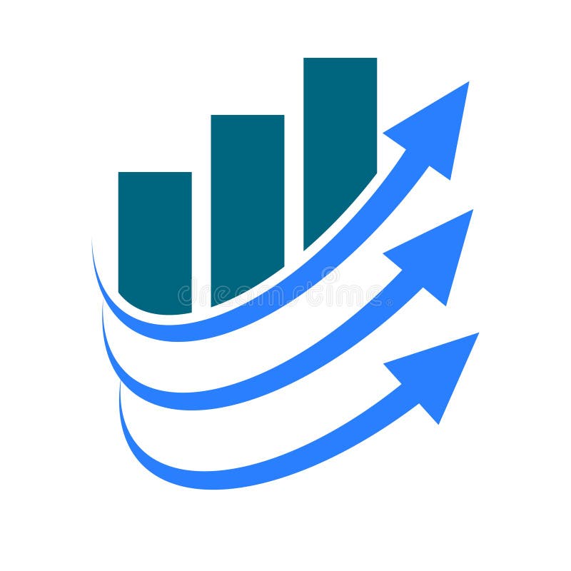 Arrow Chart Business Finance Blue Logo Stock Vector - Illustration of ...