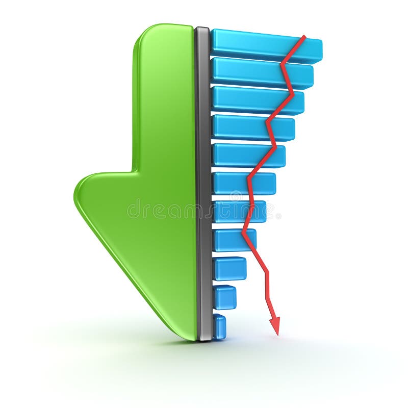 Arrow and Chart stock illustration. Illustration of green - 58082758