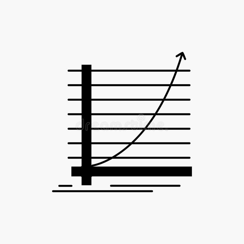 Arrow, Chart, Curve, Experience, Goal Glyph Icon. Vector Isolated ...