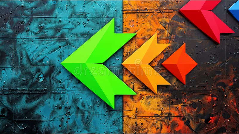 Arrow Chart Cyber Information Nodes Electronic Info Arrows Stock ...