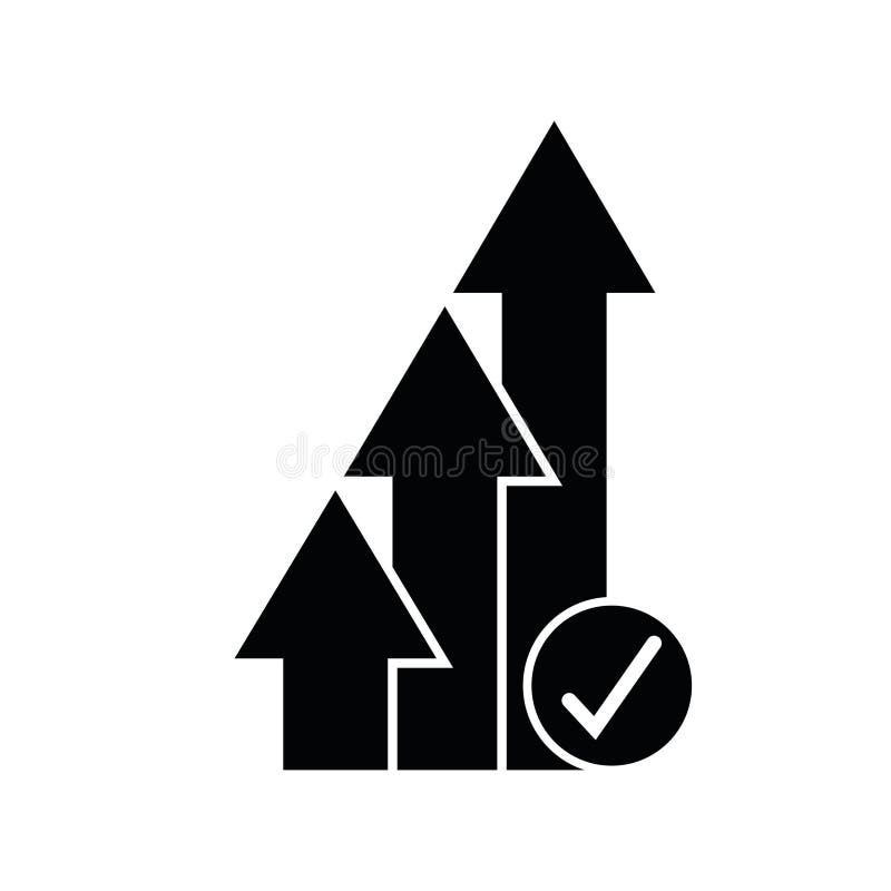 Arrow chart icon stock vector. Illustration of report - 295533307