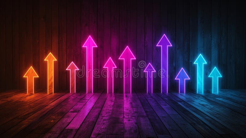 Arrow Chart Representing Digital Transformation in a Modern Design ...