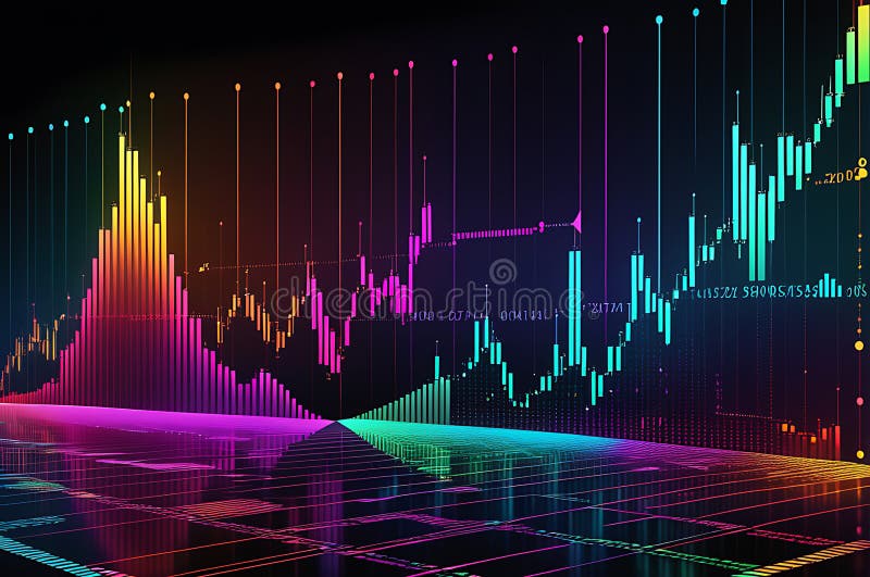 Arrow Chart Showcasing Digital Transition with Abstract Technology ...