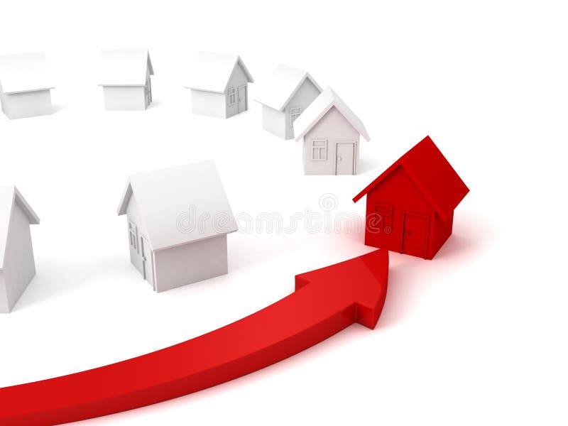Arrow Choice Pointing Individual Red House Other Set Stock Illustration ...