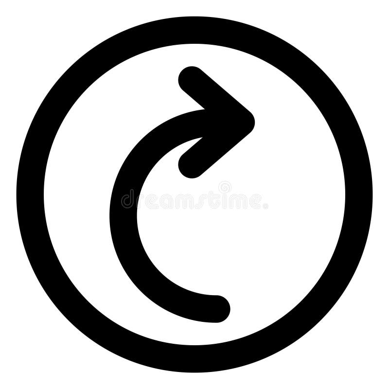 Arrow in Circle Bold Rotation Stock Illustration - Illustration of ...