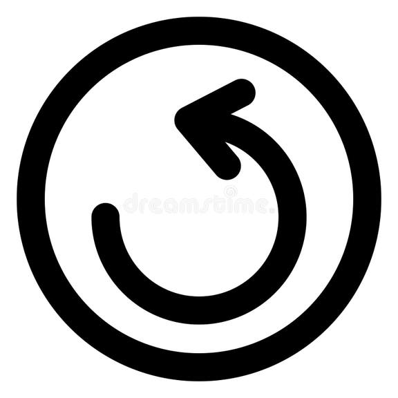 Arrow in Circle Clockwise Bold Thick Rotation Stock Illustration ...