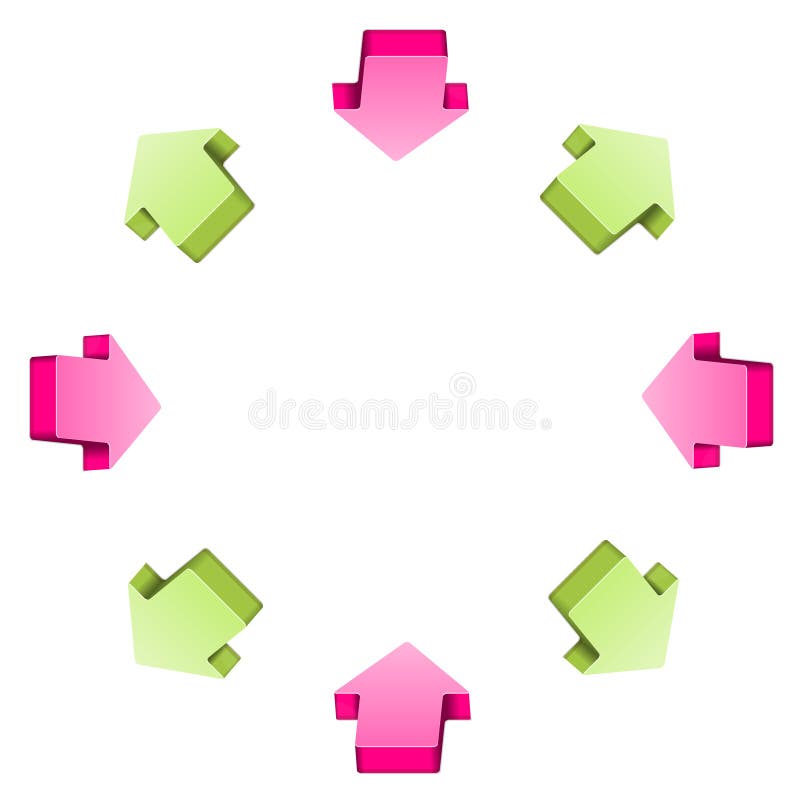The Arrow Circle Composition Stock Vector - Illustration of direction ...