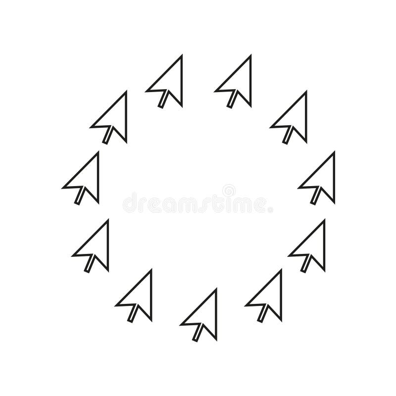 Arrow circle frame. stock vector. Illustration of click - 342084662