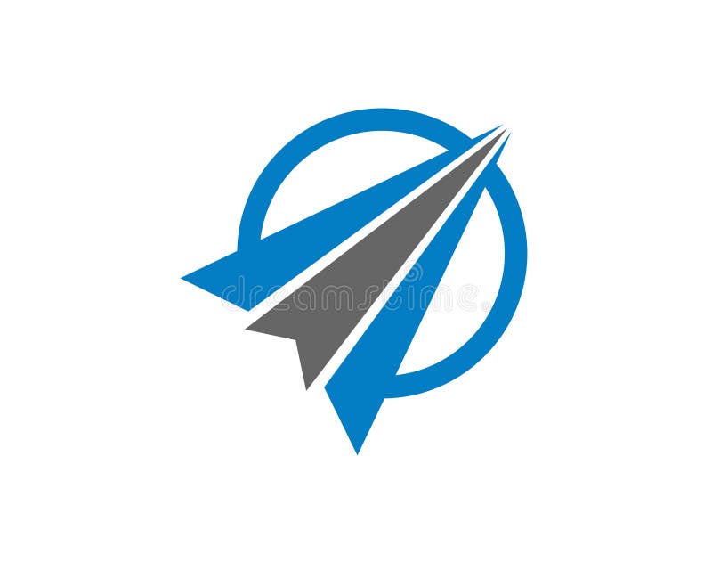 Arrow Circle Plane Wing Logo Stock Vector - Illustration of navigation ...