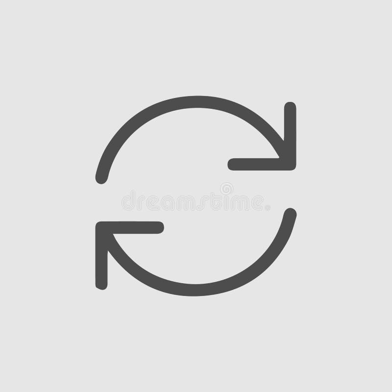 Arrow Circle Vector Icon. Two Arrows Stock Vector - Illustration of ...