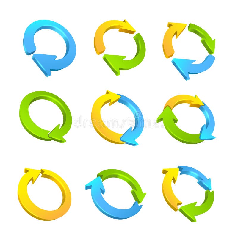 Arrow circles stock vector. Illustration of icon, scheme - 13622827