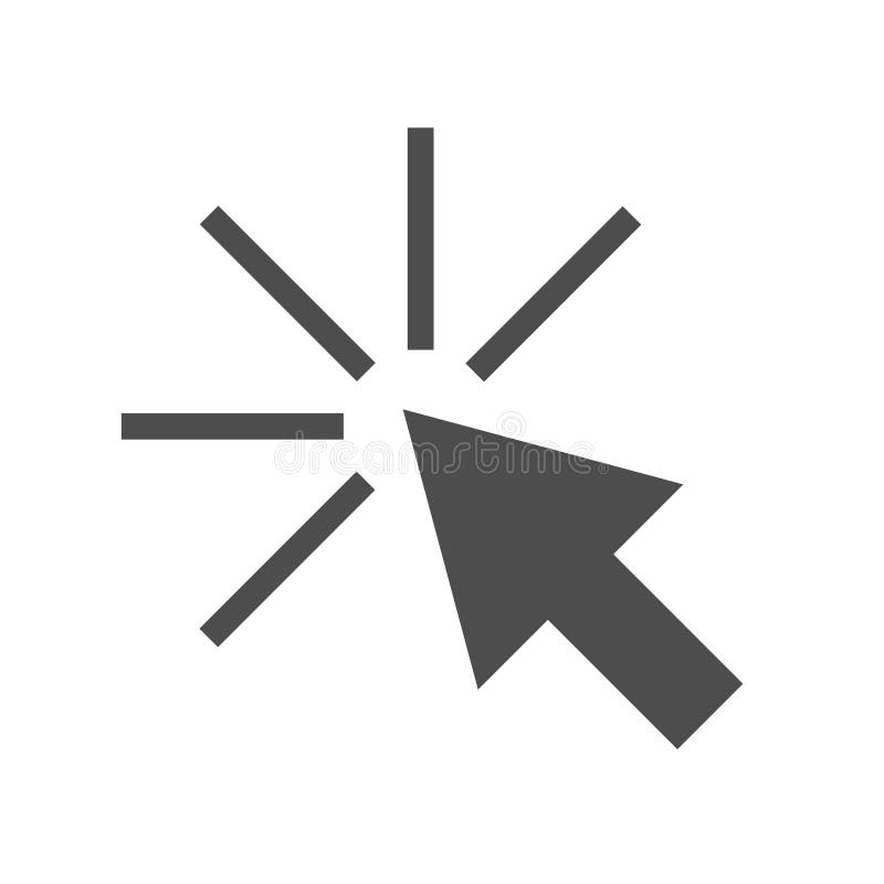 Arrow click icon stock illustration. Illustration of mouse - 148419613