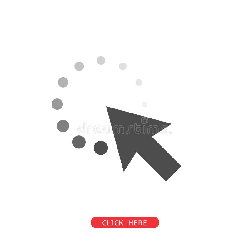 Arrow click icon stock vector. Illustration of concept - 150418640