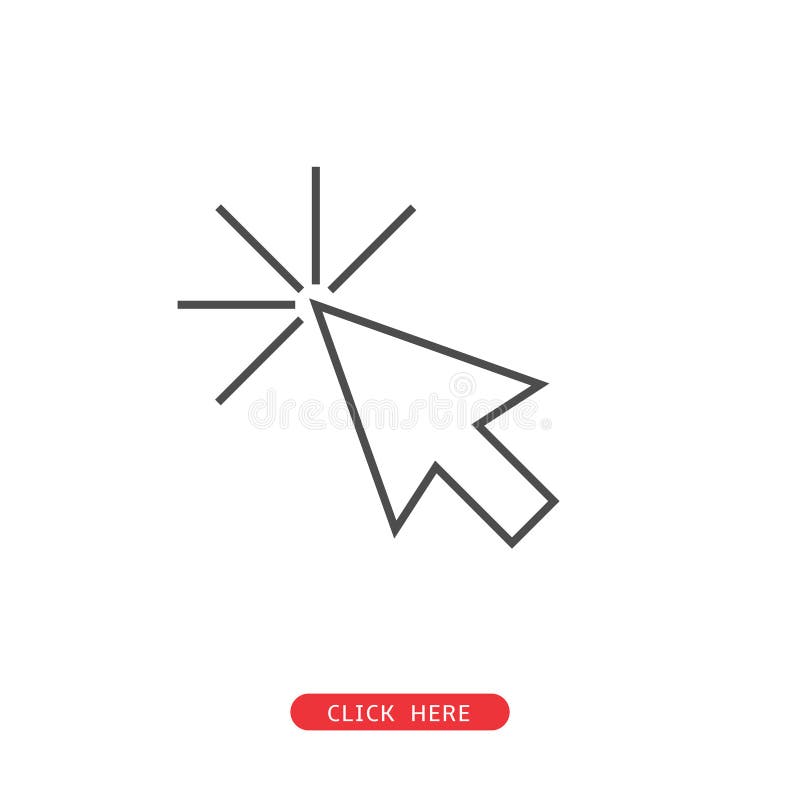 Arrow click icon stock illustration. Illustration of data - 148817759