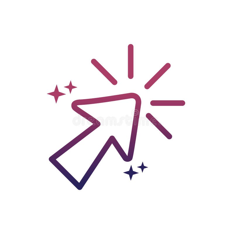 Arrow Clicking Social Media Gradient Style Icon Stock Vector ...
